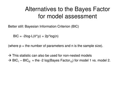 Ppt Bayesian Hypothesis Testing And Bayes Factors Powerpoint