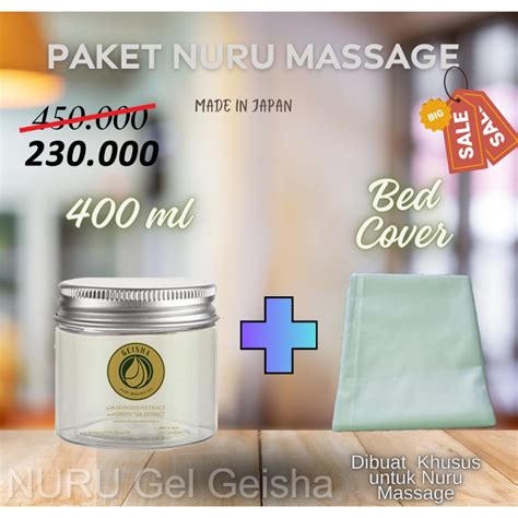Jual Paket Lengkap Body Nuru Massage Gel Toples Jar 400ml Bed Cover