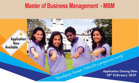 Master Of Business Management Mbm At University Of Colombo Sri