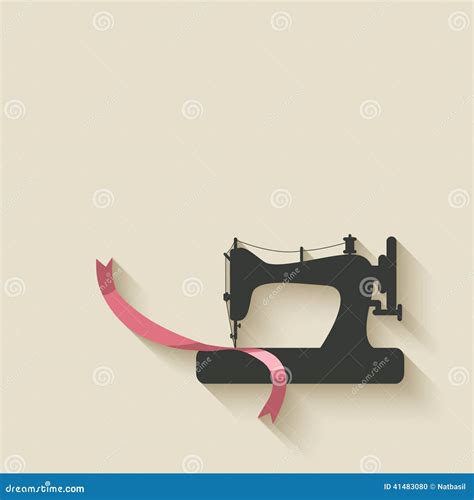 Sewing Machine Background Stock Vector Image Of Element