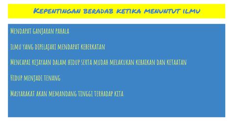 Kepentingan Beradab Ketika Menuntut Ilmu Sladeancewolf