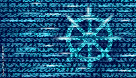 Wheel Helm On Container Computer Developer App Concept Business