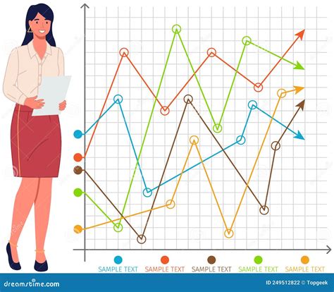 Female Employee Makes Presentation Of Results Of Statistical Research Data Analysis With Laptop