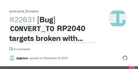 Bug `convertto` Rp2040 Targets Broken With `uartdriverrequiredyes` · Issue 22631 · Qmk
