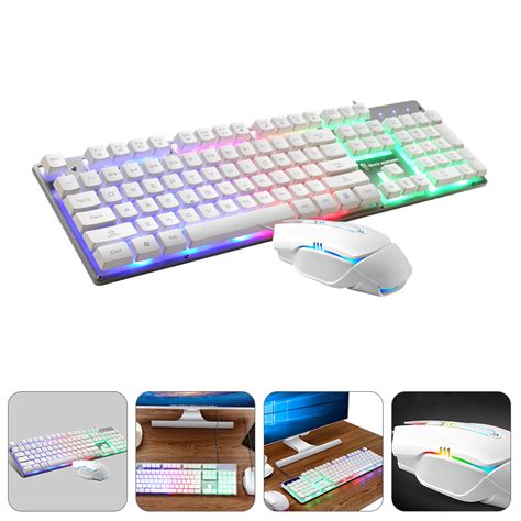 1 Set Usb Wired Keyboard And Colorful Backlit Home Grandado