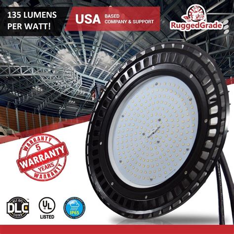 100 Watt LED High Bay UFO Corvus Series Lights 14 500 Lumen 2700K 3000K Warm White