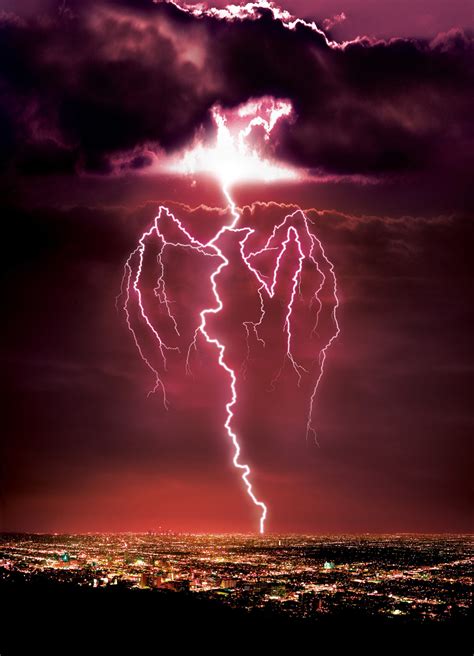 Red Lightning Storm
