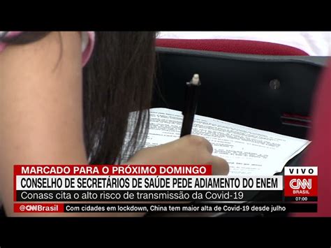 Enem Conselho Saúde Pede Ao Mec Adiamento De Provas Em Função Da Covid