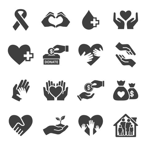 Vector Donation Icon Set