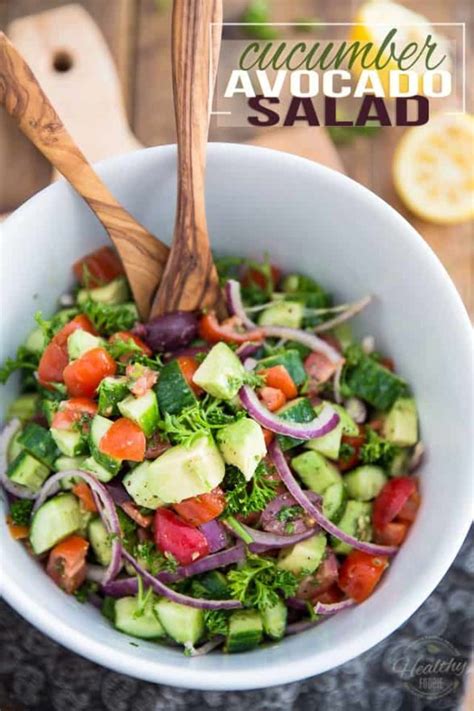 Cucumber Avocado Salad • Thf