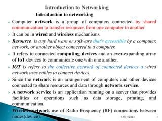 Introduction To Networking And Its Types PPTX Computer Networking Computing