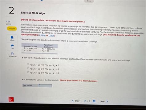 Solved Saved 2 Exercise 10 12 Algo 555 Points Skloped