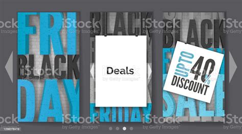 블랙 프라이데이 사실적인 벡터 모바일 배너 템플릿 세트 3차원 형태에 대한 스톡 벡터 아트 및 기타 이미지 3차원 형태 개체 그룹 검은색 Istock