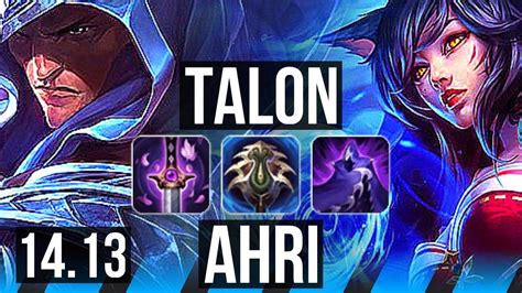 Talon Vs Ahri Mid Comeback 52k Dmg 1527 1000 Games Legendary