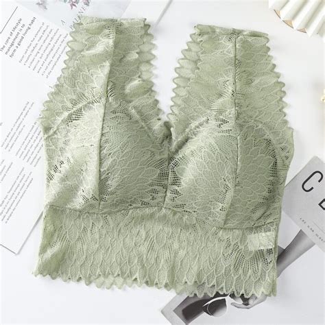 Sexy Lace Bra Vest Wire Bra Bustier Sheer Top Seam Grandado
