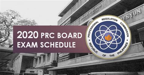 Prc Board Exam Schedule 2020 Online Application Deadline Of Filing