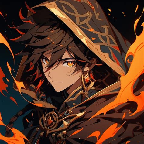 Premium Ai Image Anime Character With A Sword And A Fire On His