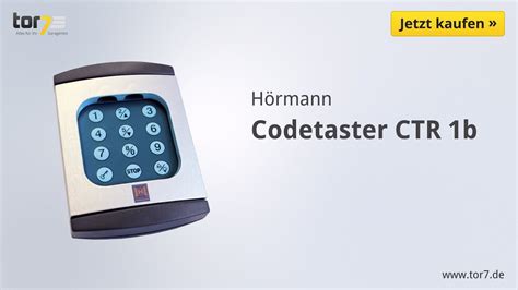 Hörmann Codetaster Ctr 1b Youtube