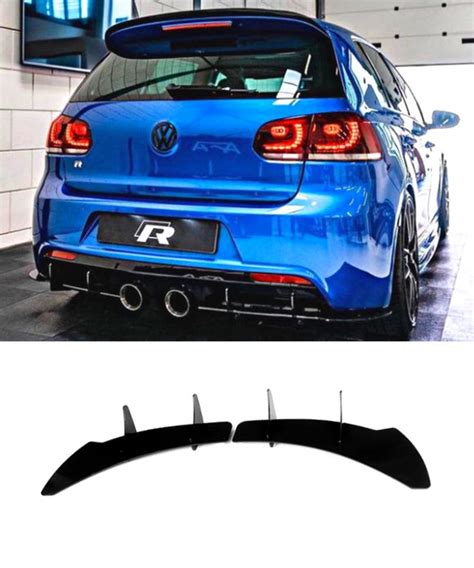 Volkswagen Golf Mk6 R Rear Diffuser Gloss Black Elite Garage