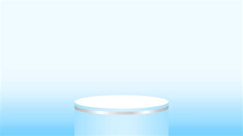 화장품 쇼케이스를 위한 3d 라이트 블루 받침대 실린더 서클 포디움 서클 스테이지 블루 파스텔 소프트 컬러 광고 복사 공간을 위한 플랫폼 1단계 제품 디스플레이를 위한