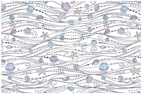 Sea Waves Seamless Patterns Set 1 Seamless Patterns Sea Waves