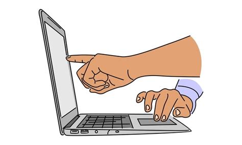 premium vector line art color of someone operating a computer