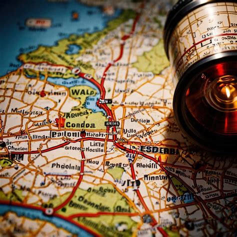 Geographic Map Virtual Representation Of Land Geography Topography