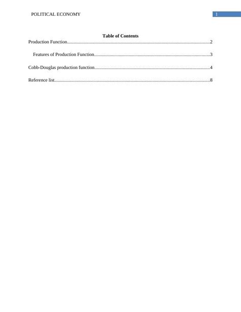 Production Function And Cobb Douglas Production Function