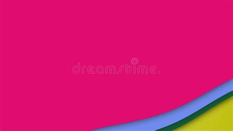 Curved Shapes Blue Green Yellow Pink Layered Stock Video Video
