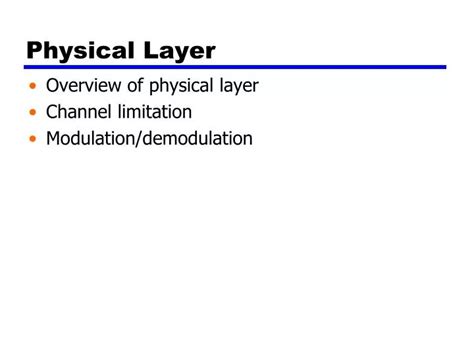 ppt physical layer powerpoint presentation free download id 6027405