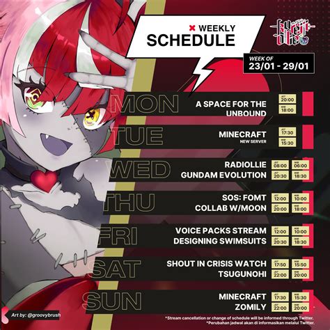 Kureiji Ollie オリー ホロライブID on Twitter WEEKLY SCHEDULE YT