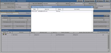 Workflow Approvals In Tensoft SemiOps