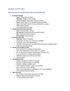 Introduction To Stata Data Import Reshaping