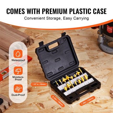 Vevor Router Bits Set 15 Pieces Carbide Router Bit 14 Inch Shank Carrying Case Vevor Au Vevor Router Bits Set 15 Pieces Carbide Router Bit 14 Inch Shank Carrying Case Vevor Au