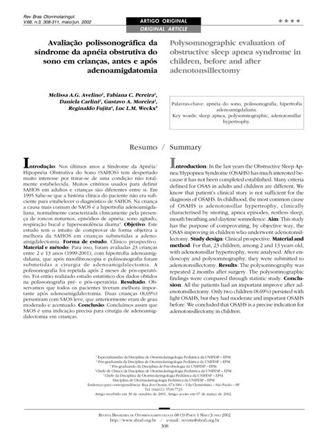 Pdf Polysomnography Evaluation Of Obstructive Sleep Apnea Syndrome In