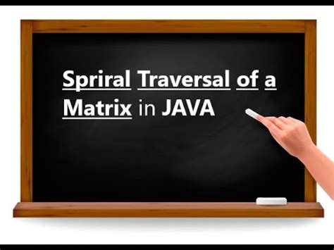 Spriral Traversal Of A Matrix In JAVA YouTube