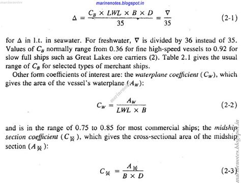 HULL FORM Marine Notes