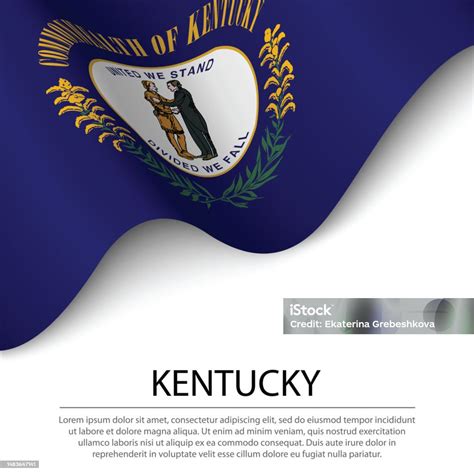 白い背景にケンタッキー州の旗を振るはアメリカの州です ケンタッキー州のベクターアート素材や画像を多数ご用意 ケンタッキー州 旗 お