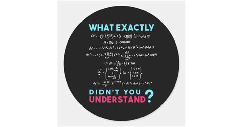Physics Formula Joke Funny Math Classic Round Sticker Zazzle