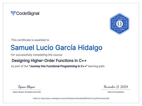 Samuel Lucio G On Linkedin Course Certificate For Designing Higher