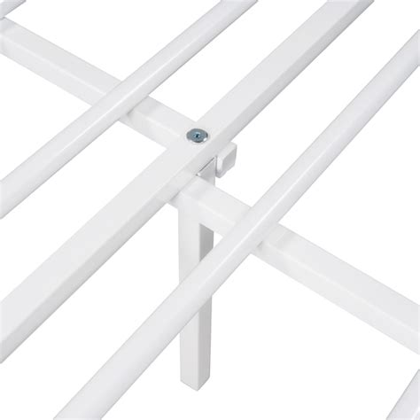 Casainc Metal Platform Bed White Full Metal Platform Bed In The Beds