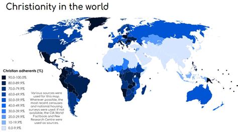 Map Christianity In The World Infographictv Number One