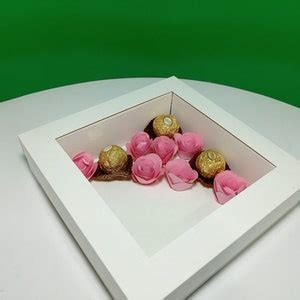 Shadow Box SVG Template Shadow Box Frame Flowers SVG Rolled Flower Paper Cutting Template Shadow