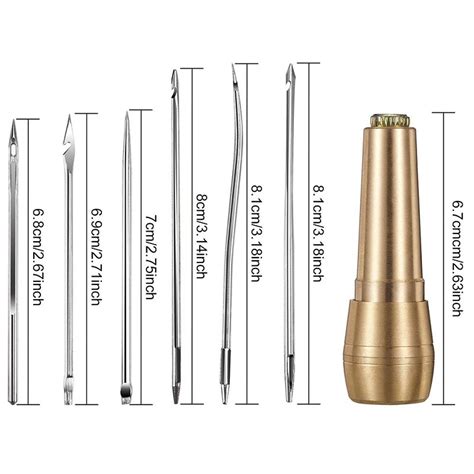 Badu Bg Медна дръжка Шило за шиене Ръчен шев Инструмент за ремонт на обувки за Направи си сам