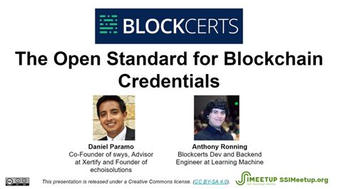 Blockcerts The Open Standard For Blockchain Credentials Daniel