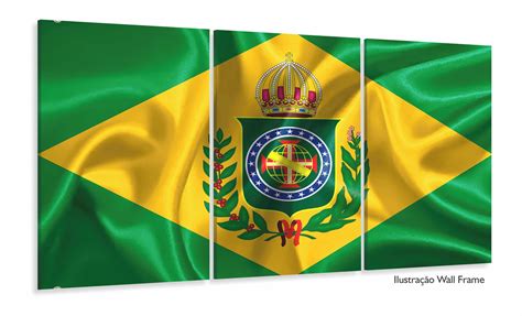 Quadro Decorativo Bandeira Brasil Império 120x60 Elo7