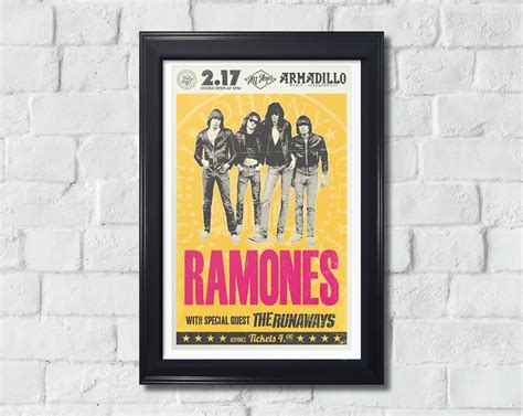 11x17 Ramones Concert Poster Concept Gold Etsy