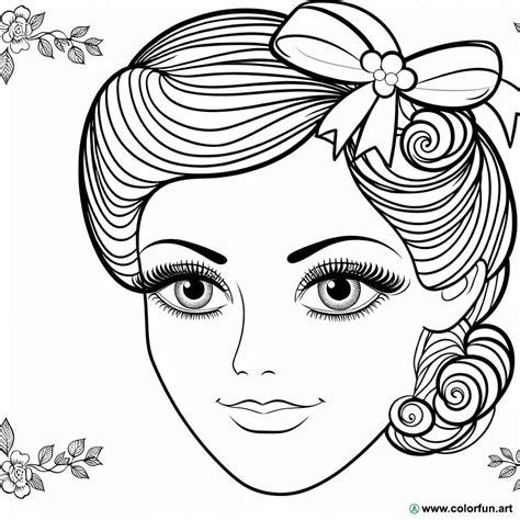 Coloriage Dun Visage De Femme Vintage à Télécharger Ou à Imprimer
