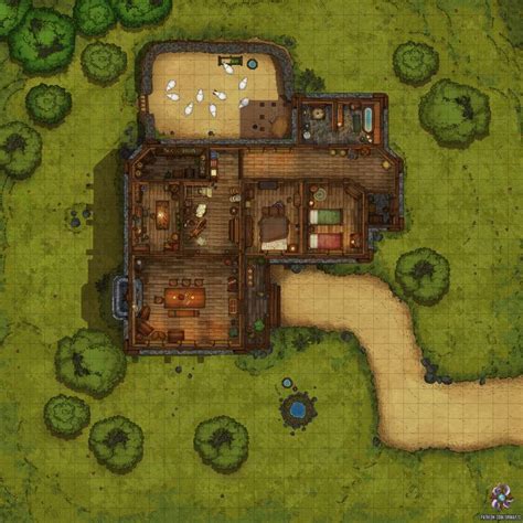 Farmer S House Battle Map For D D And Pathfinder