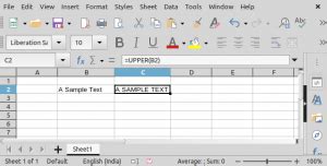 Change Case Of Text In LibreOffice Calc Uppercase Lowercase